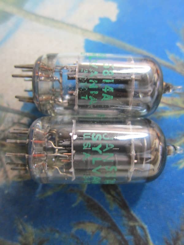 Pr Vintage Sylvania 5814A/12AU7 Preamp Driver Tubes, | Reverb
