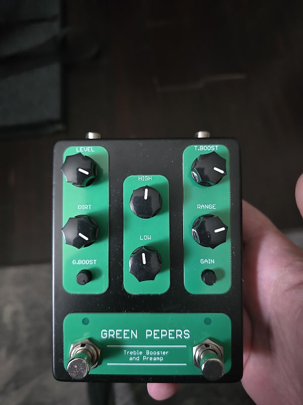 Pepers' Pedals Green Peper's (matamp gt120 preamp) - Black | Reverb