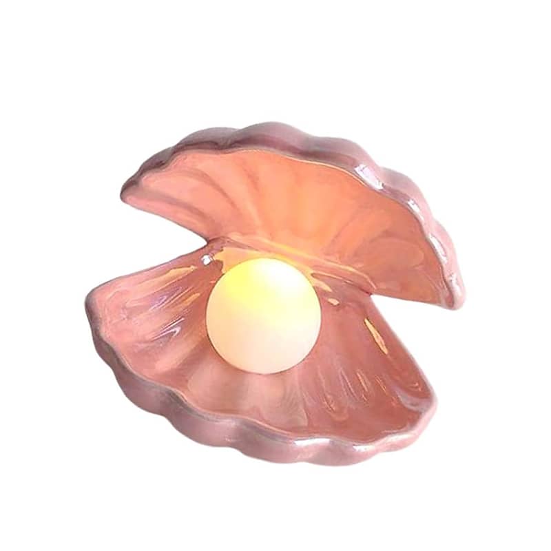 Shell Pearl Light Led Ceramic Pearl In Shell Light Clamshell | Reverb