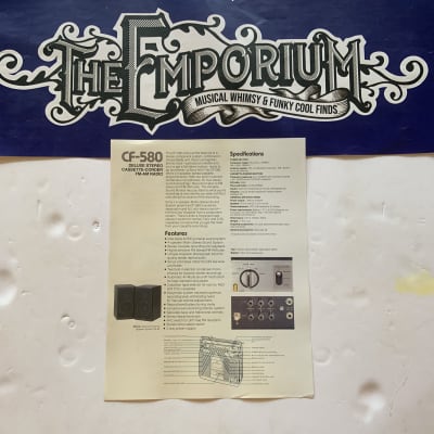 Sony CF-580 1987 dealer sheet | Reverb