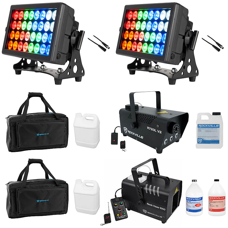 (2) American DJ 32 HEX PANEL IP LED DMX Outdoor Wash/Blinder | Reverb