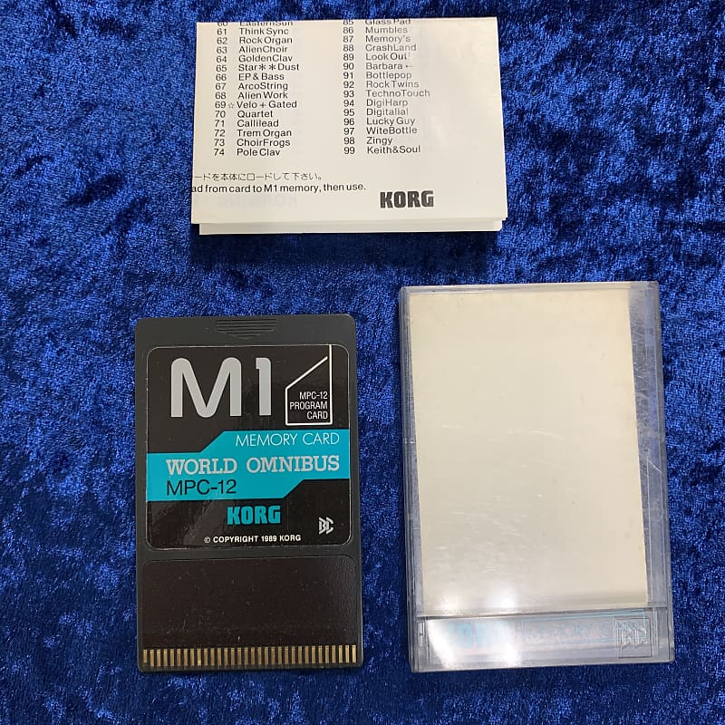 Korg M1 MPC-12 WORLD OMNIBUS 1989 Memory Card Made in Japan | Reverb
