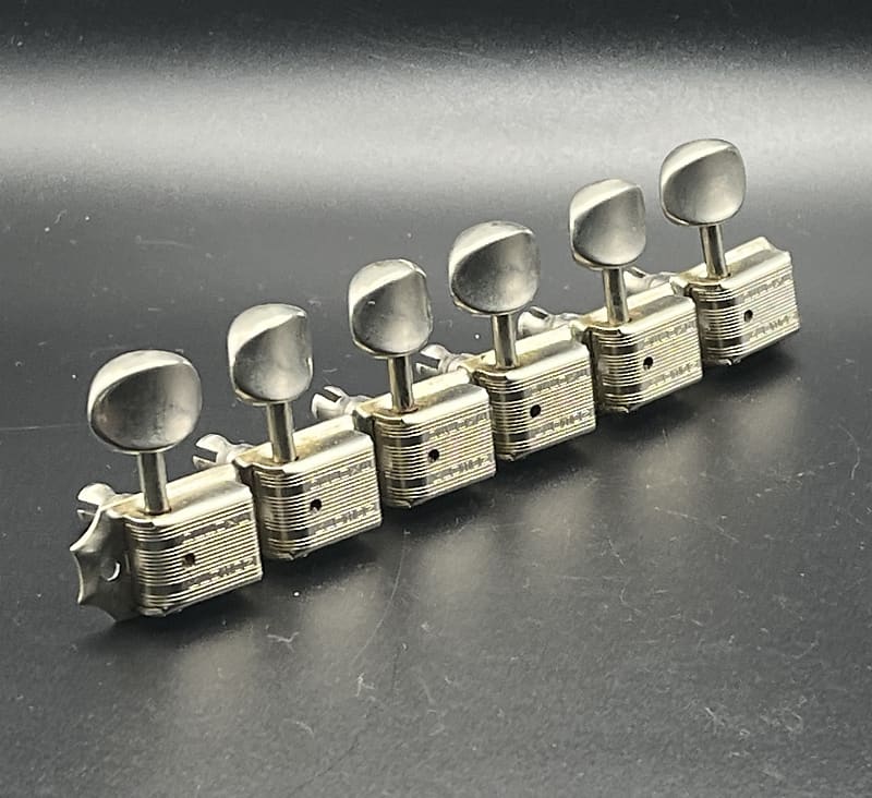1964-1969 Kluson Deluxe Fender Double Line Tuners - 6 in line | Reverb