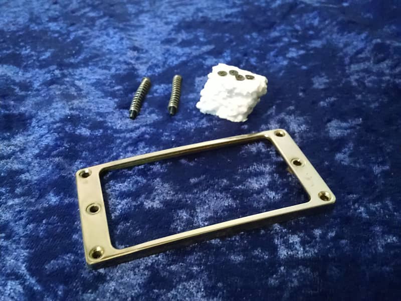 1980s Ibanez metal pickup ring gold w/hardware worn | Reverb