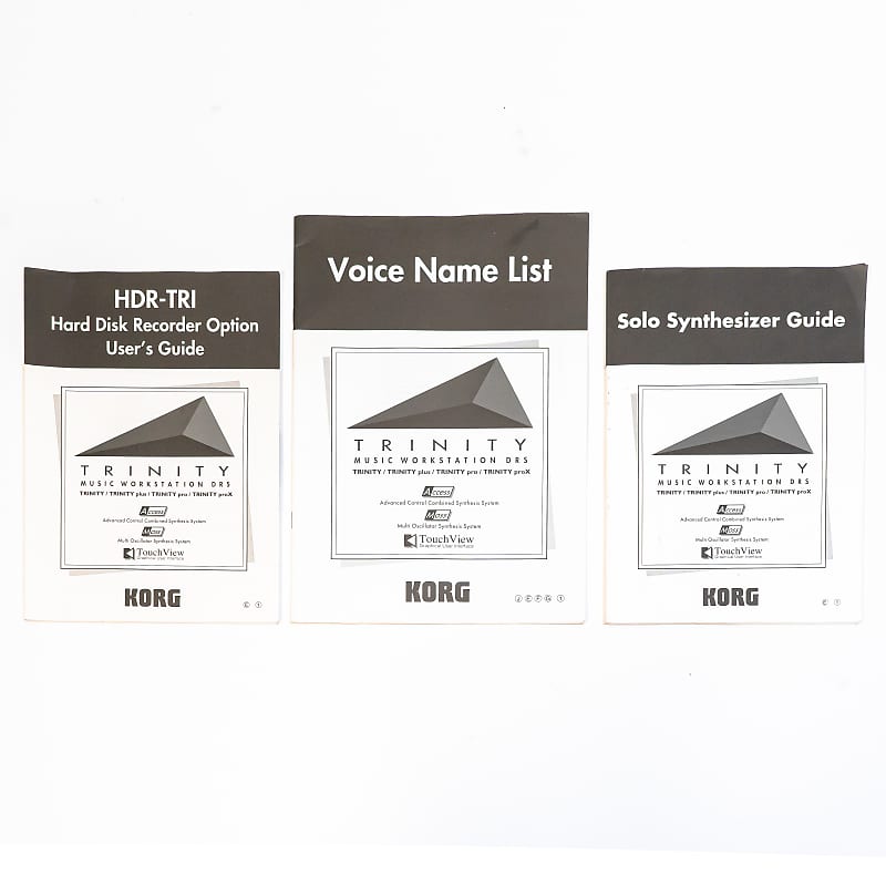 Korg Trinity Manual Set - HDR-TRI, Voice Name List, | Reverb España