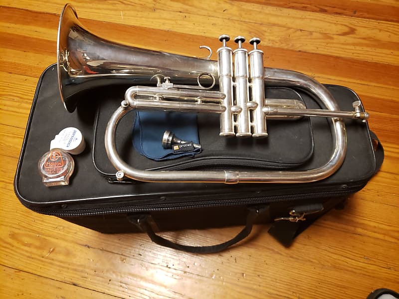 Kanstul 725S Intermediate/Professional Silver Flugelhorn! | Reverb