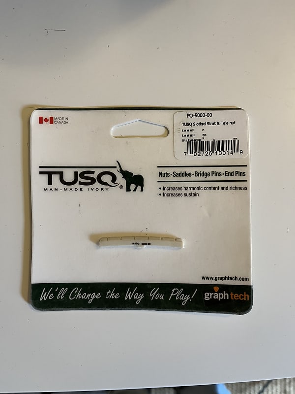 Graph Tech PQ-5000-00 TUSQ 1-3/8" E-to-E Slotted Fender-Style | Reverb