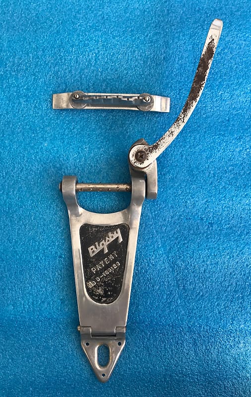 Bigsby B6 tremolo and rocker bridge 1961 Silver /black | Reverb