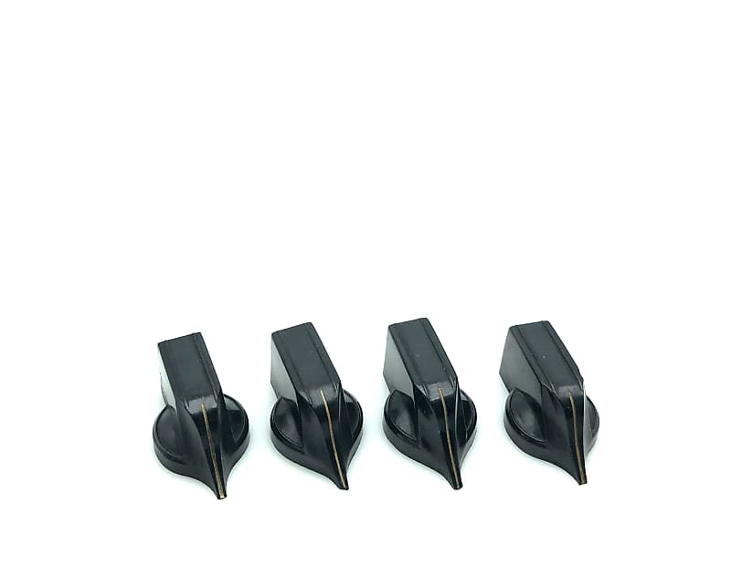 4 Vintage Daka-Ware Bakelite Pointer Knobs - Black | Reverb