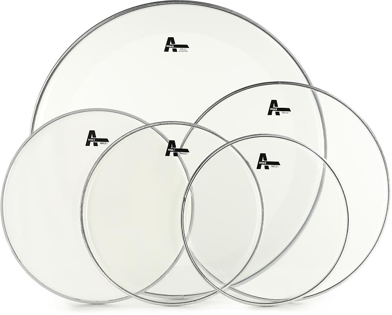 Attack Proflex 1 Clear 5-piece Drumhead Pack (3-pack) Bundle | Reverb