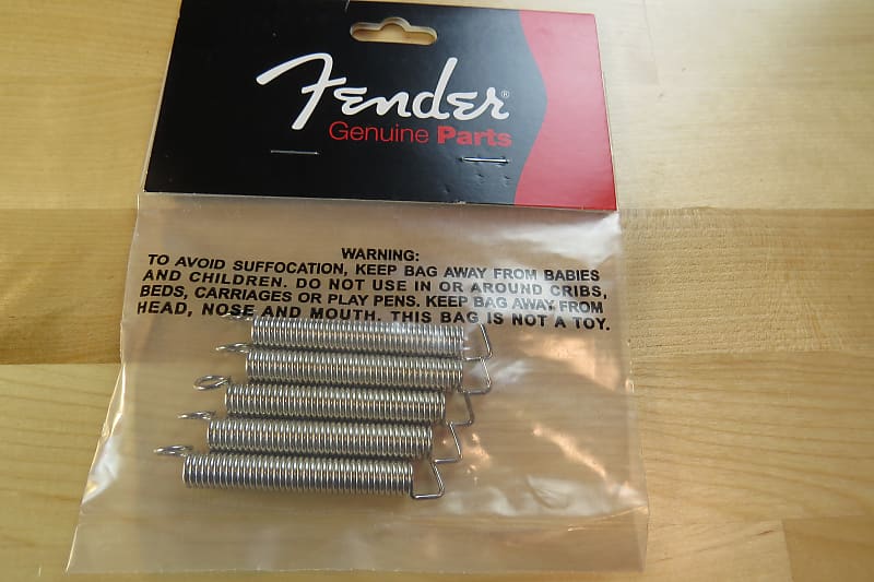 Fender Genuine Parts-Tremolo Springs-Set of 5 Nickel | Reverb
