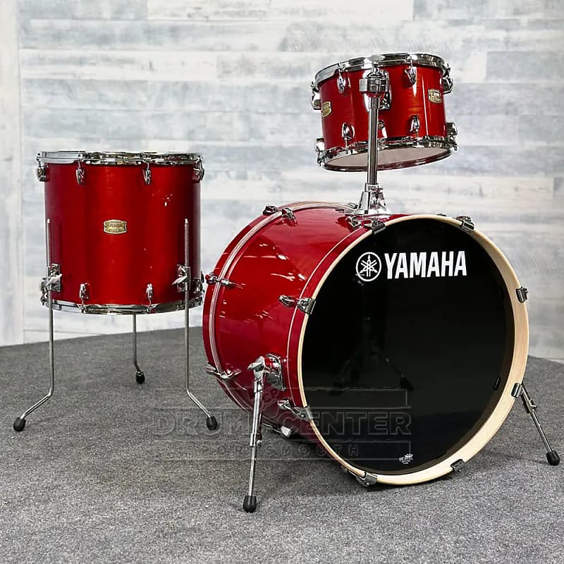 Yamaha Stage Custom Birch 3pc Drum Set 22/12/16 Cranberry Red | Reverb