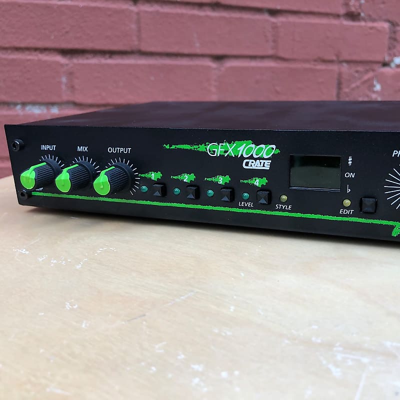 Crate Gfx 1000 Multi Effects Unit Delay Reverb Chorus Neon Reverb