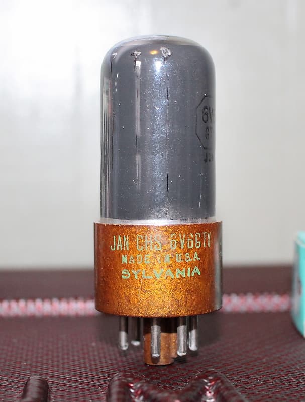 SYLVANIA JAN 6V6GTY 6V6GT VT107 BLACK PLATE FOIL PAN GETTER | Reverb