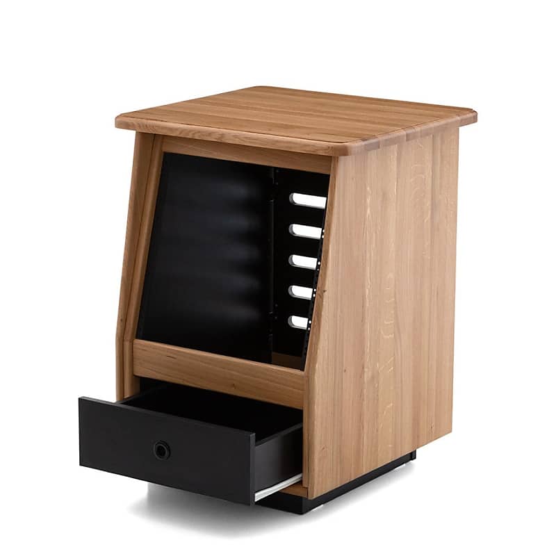 Zaor Rackspace 1 - 10U Studio Rack with Drawer - Oak | Reverb