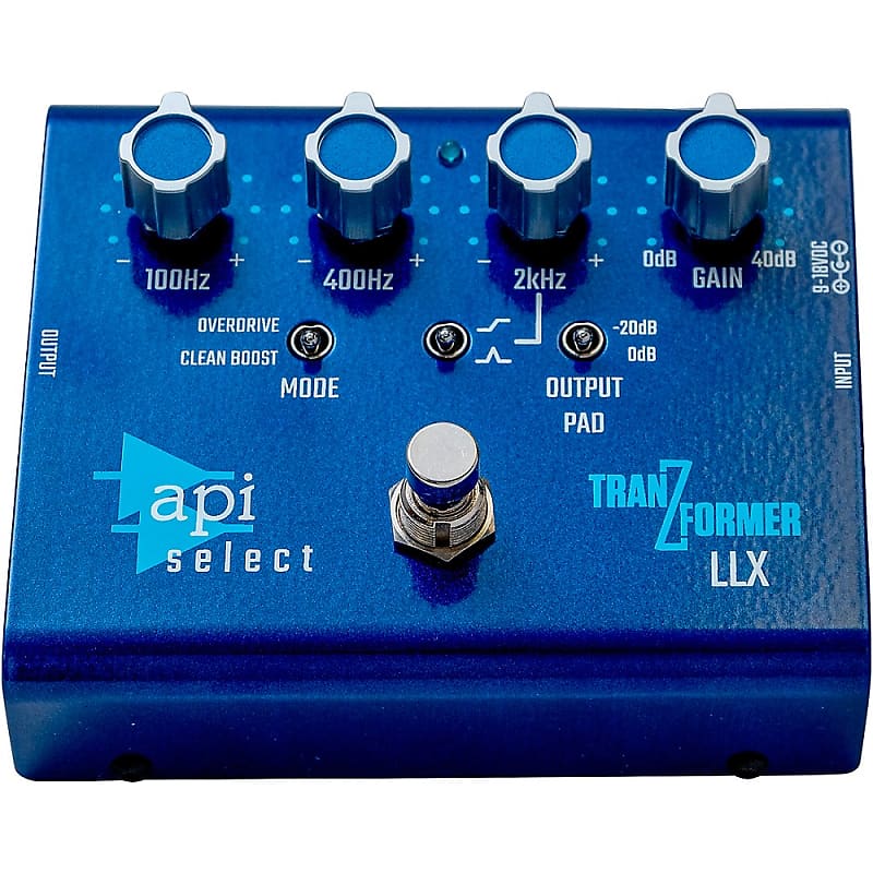 API TranZformer LLX Bass EQ/Boost Effects Pedal Regular Blue | Reverb