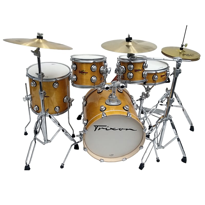 Trixon Volta 5 Piece Drumit Natural Gloss Lacquer | Reverb