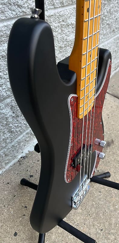 GAMMA Custom Bass Guitar P24-02, Alpha Model, Matte Black | Reverb