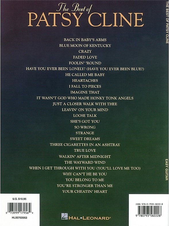 Patsy Cline The Best of Easy Guitar Tab Tablature | Reverb Canada