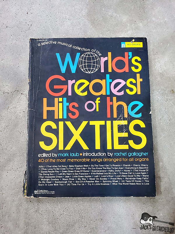 Vintage "World's Greatest Hits of The 60s" Sheet Music Book | Reverb