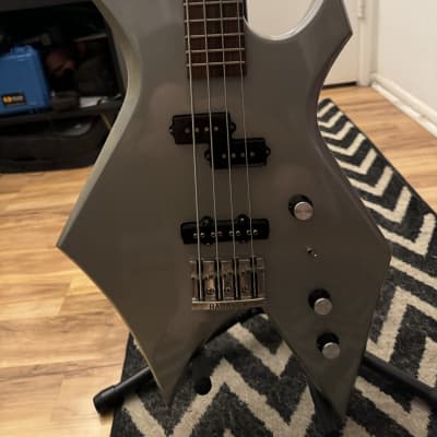 B.C. Rich Warlock Bass 1986 - Custom Shop Silver Rare AF | Reverb