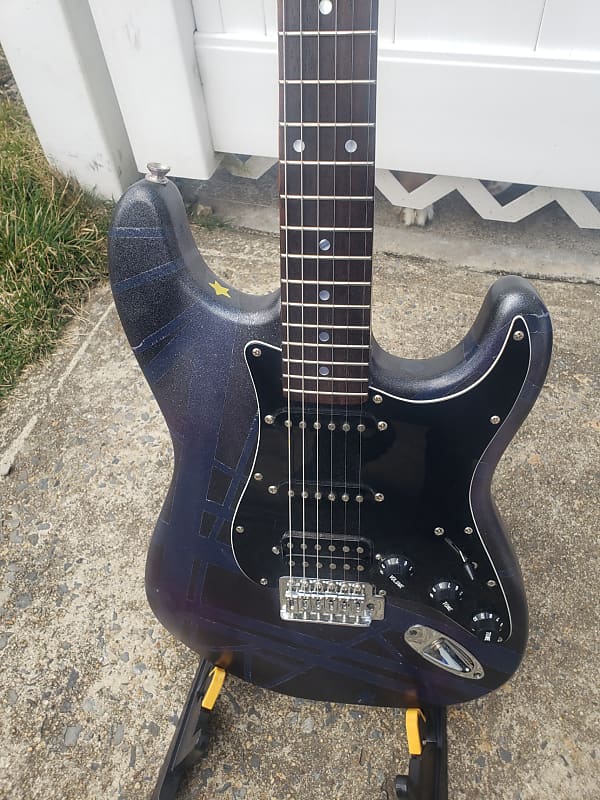 Partscaster Strat 1990 Striped | Reverb