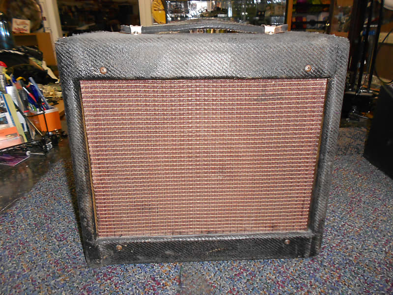 Fender 5F1 Champ amp 1958 - Painted Black Over Tweed | Reverb