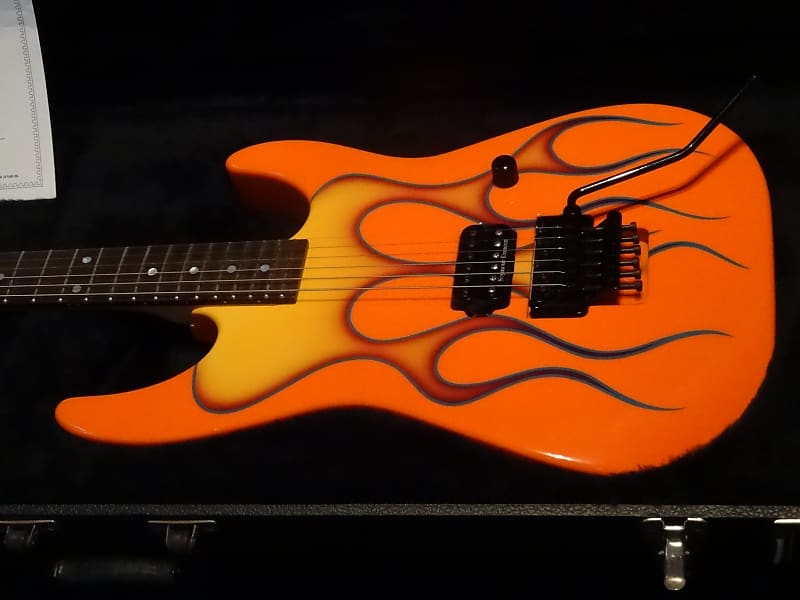 ESP Custom Shop George Lynch Kamikaze Orange Hot Rod Flames | Reverb