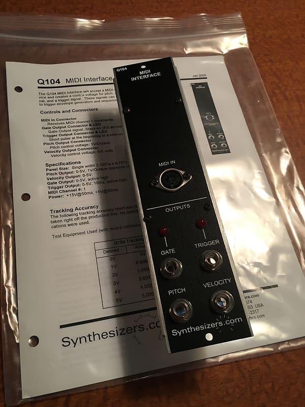 Synthesizers.com Q104 MIDI to CV Interface - 5U Dotcom Module | Reverb