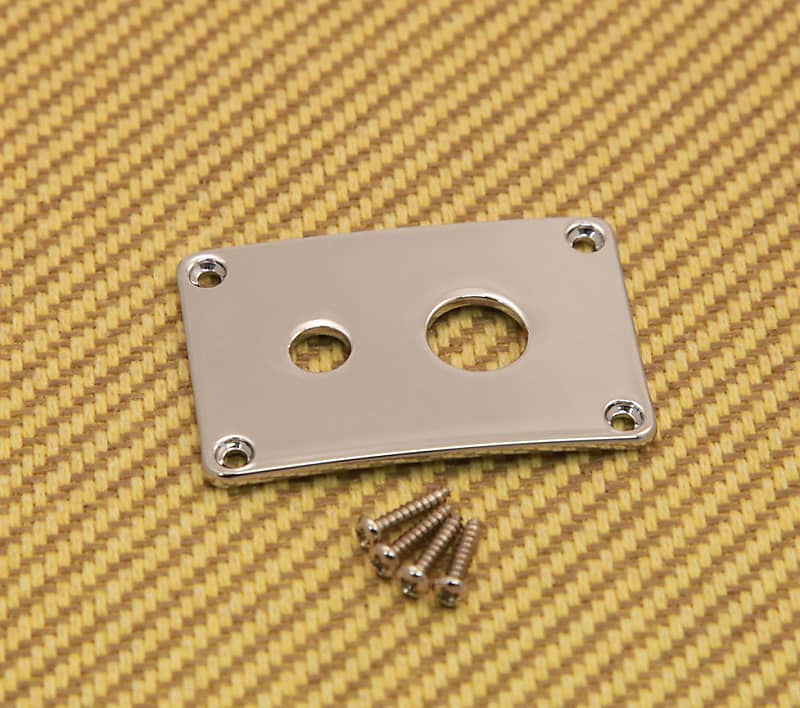DHJP-C Rectangle Dual Hole Jack Plate For Guitar/Bass w/ | Reverb