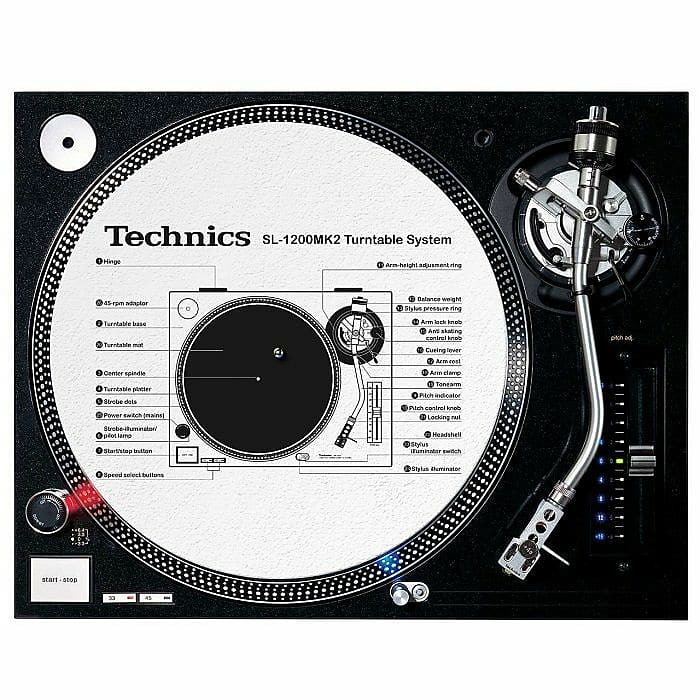 Technics 12" SL1200 MK2 Slipmat (white) | Reverb UK