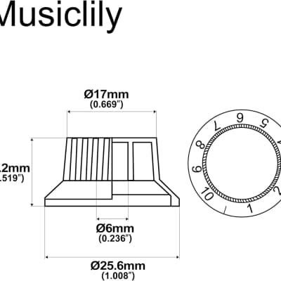 Metric Strat Knobs 1 Volume 2 Tone Control Knobs Set for | Reverb