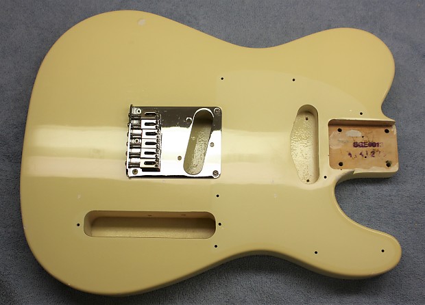 Squier Telecaster 2015 Cream body with hard tail top load | Reverb