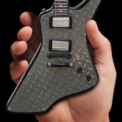 Axe Heaven 1:4 Scale Replica Diamond Plate ESP Mini Guitar | Reverb