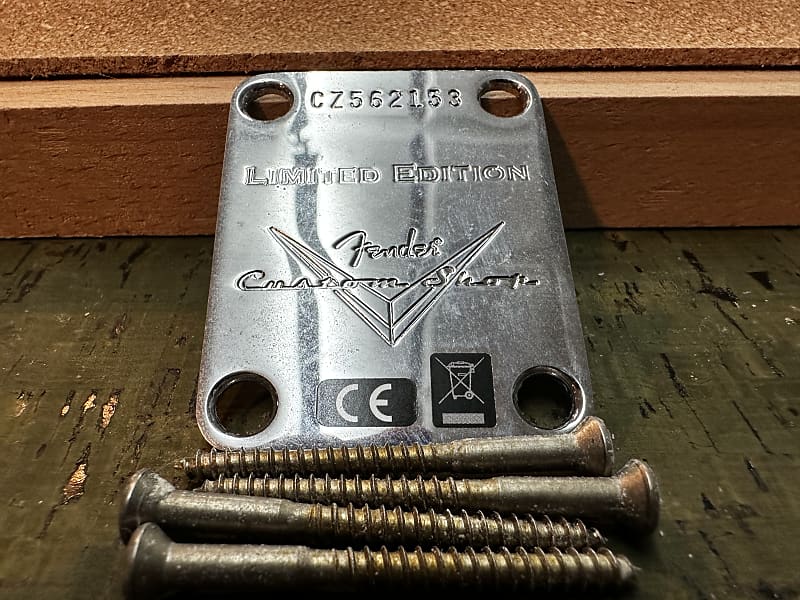 Fender Custom Shop Stratocaster neck plate, chrome | Reverb