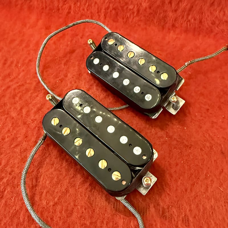 PAIR -Gibson Tim Shaw PAF Humbucker pickups 1980 - Gold | Reverb UK