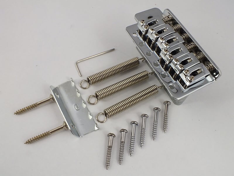 Chrome Tremolo Bridge 52.5mm spacing + 6 Bridge Screws for | Reverb UK