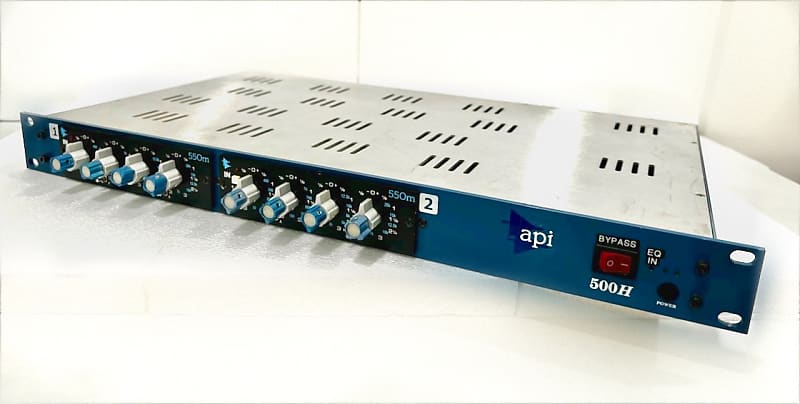 API 550m 550b pair mastering equalizer EQ in API rack | Reverb