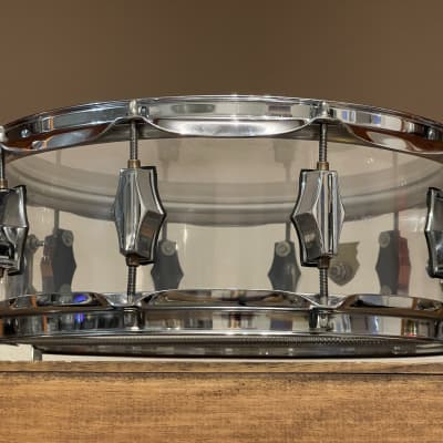 90's Fibes Crystalite SFT 5.5x14 Clear Acrylic Snare Drum | Reverb