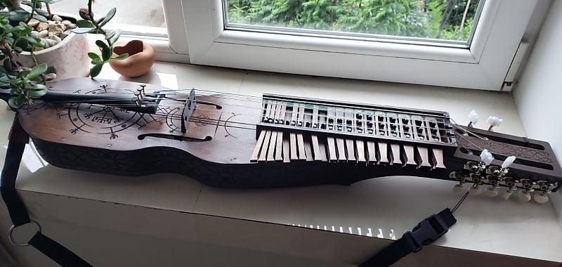 Nyckelharpa Sweden Violin w/ bow Key Harp Viola Hurdy Gurdy - | Reverb