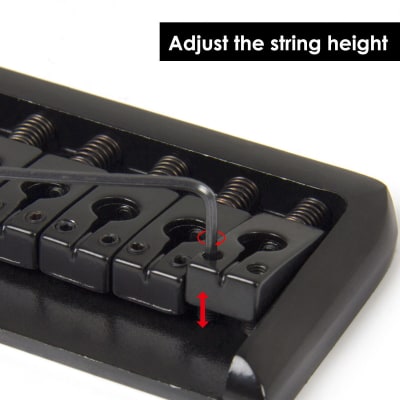 Fixed Guitar Bridge for 6 String Electric Parts Black | Reverb