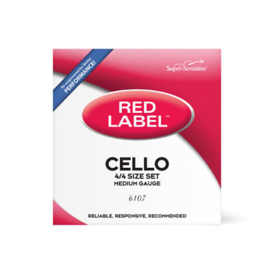 Super-Sensitive 6105 Red Label Cello String Set - 3/4 Size | Reverb