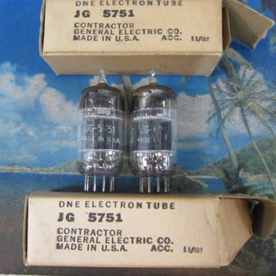 Pr Sylvania 5751 (12AX7-7025) Preamp Driver Tubes, 1960s, | Reverb