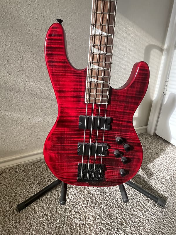 Jackson CBXNT IV Electric Bass, Rosewood (Transparent Red) | Reverb