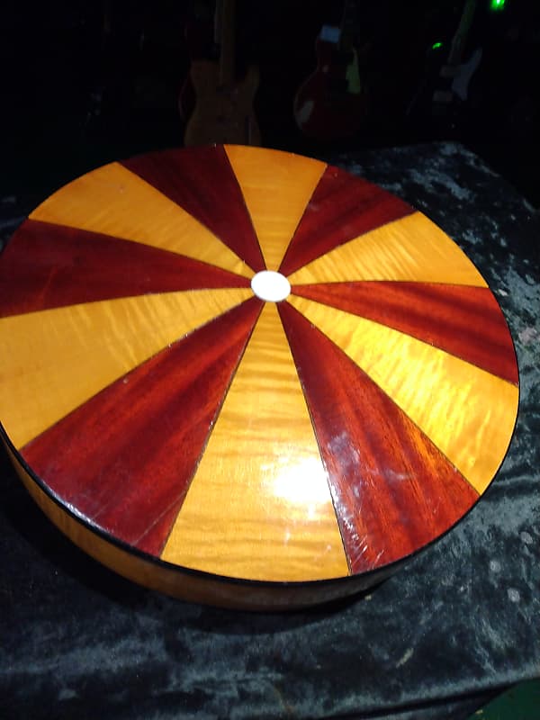 Unknown Beautiful Inlaid Wood Banjo Back Resonator 1960s | Reverb