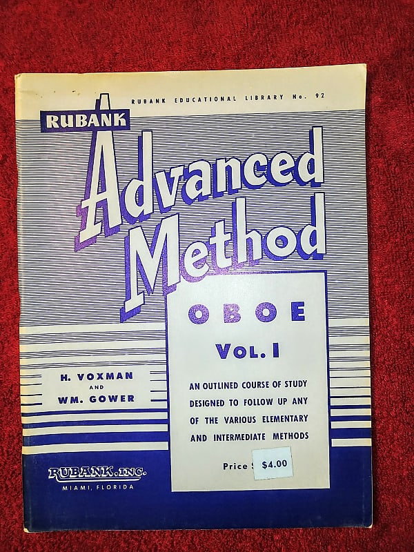 Rubank Advanced Method for Oboe, Vol. I, H. Voxman, Wm. | Reverb