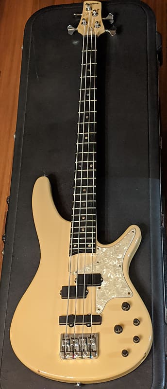 RARE Ibanez Verdine White Signature Series Bass Guitar Cream, | Reverb