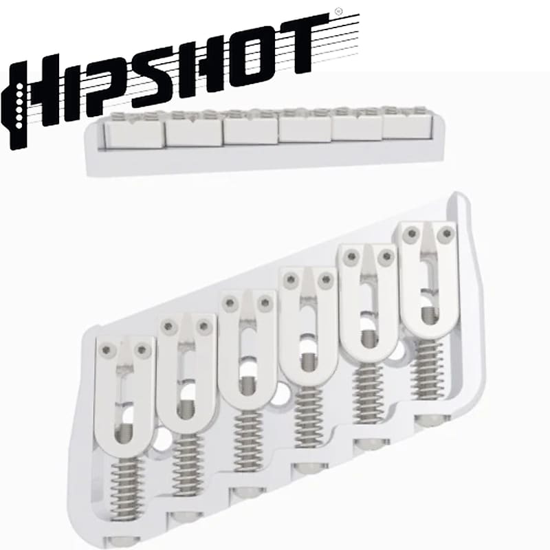 USA Hipshot 6 String Multi-Scale Fixed Guitar Bridge 21° | Reverb