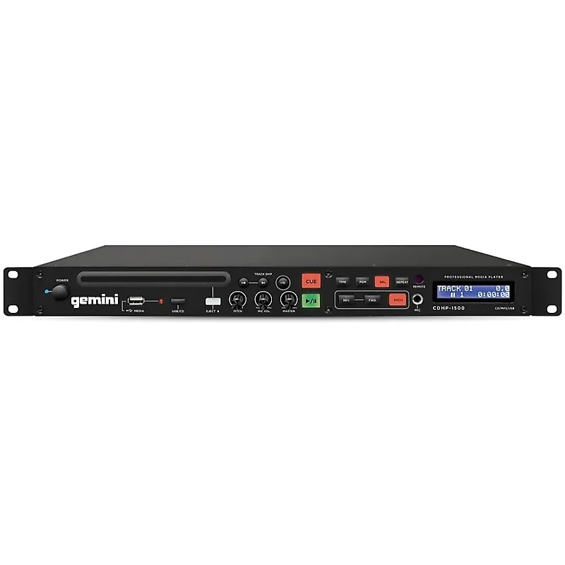 Gemini CDMP-1500 1U Rackmount CD/MP3/USB Player | Reverb Australia