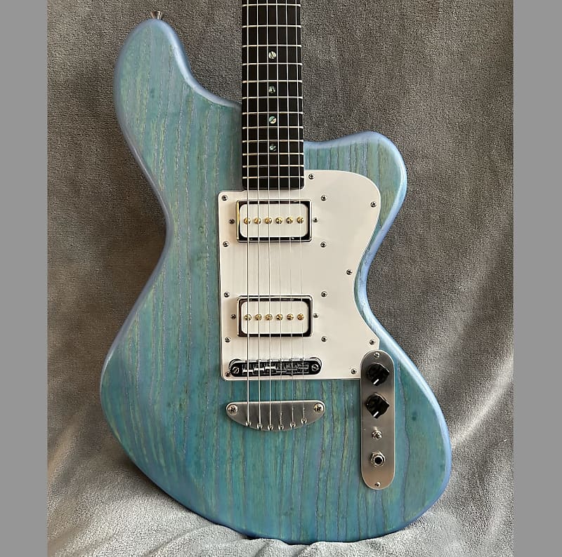 96 art Offset Guitar - custom handmade! Mermaid ceruse finish | Reverb